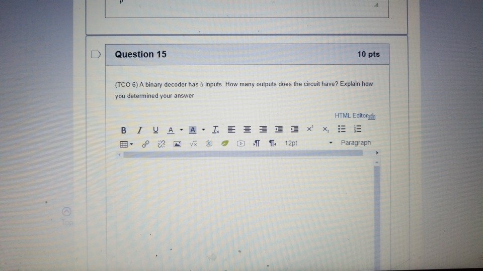Solved A binary decoder has 5 inputs. How many outputs does | Chegg.com