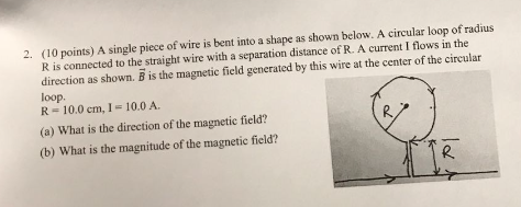 Solved (10 points) A single piece of wire is bent into a | Chegg.com