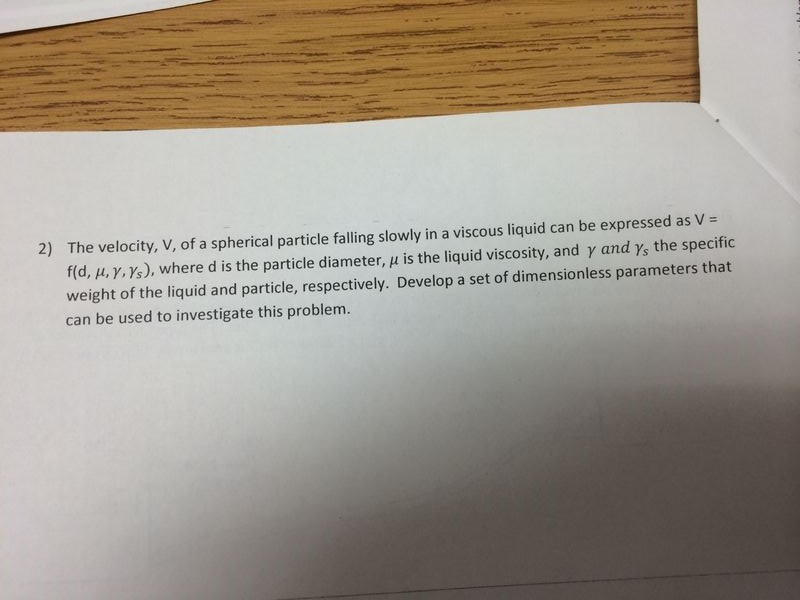 Solved 2) The velocity, v, of a spherical particle falling | Chegg.com