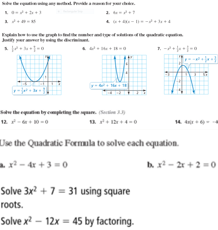 Solved Solve the equation using any method. Provide a reason | Chegg.com