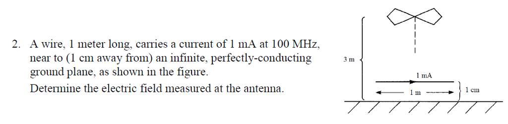 Solved 2. A wire, 1 meter long, carries a current of 1 mA at | Chegg.com