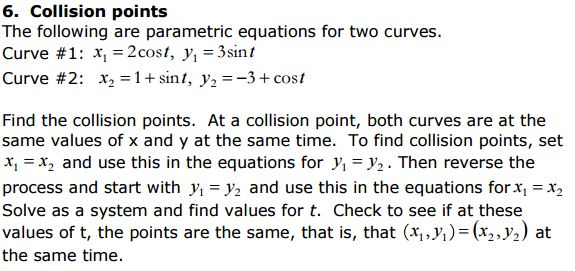 Solved The following are parametric equations for two | Chegg.com
