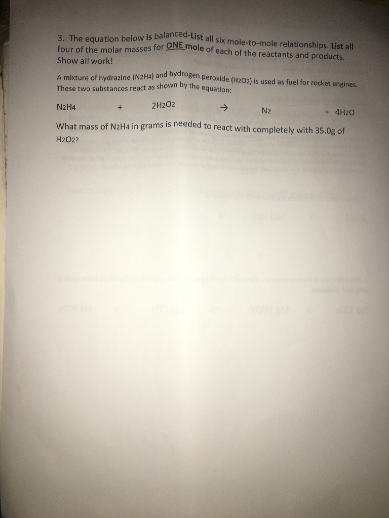 Solved The equation below is balanced-List all six | Chegg.com