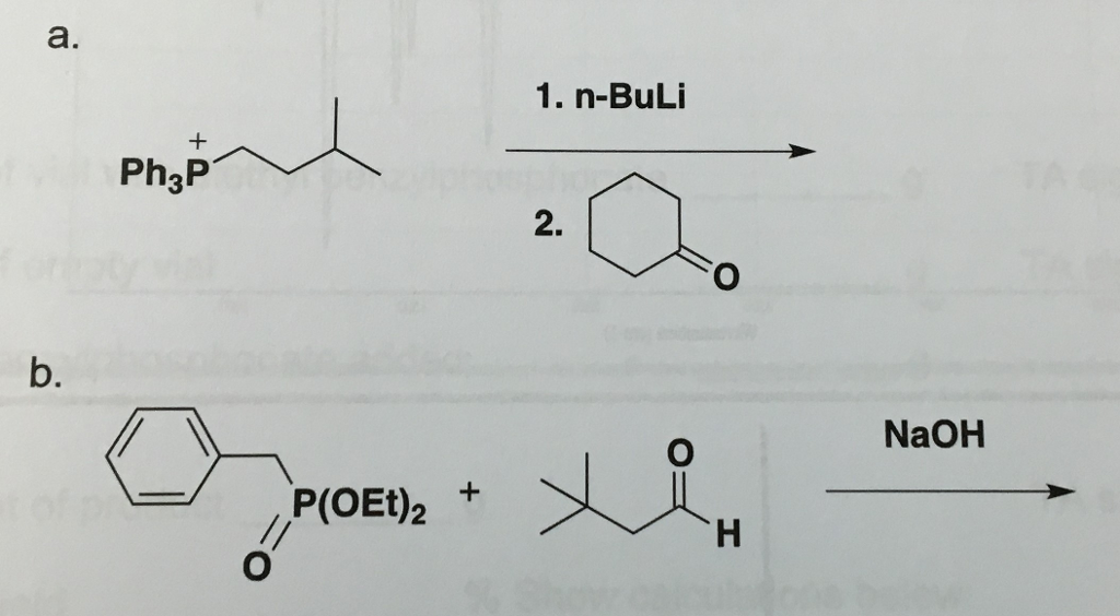 Solved Show structures for the products that would be | Chegg.com