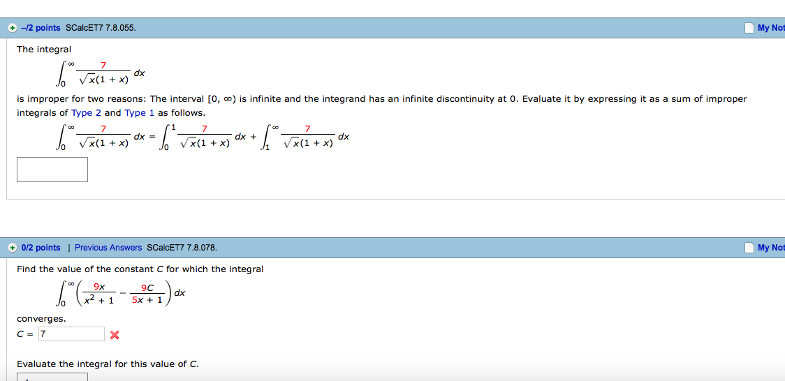 Solved The integral integral_0^infinity 7/Squareroot x (1+ | Chegg.com