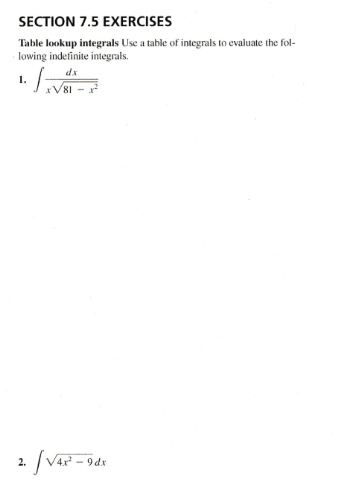 Solved Taqble lookup integrals Use a table of integrals to | Chegg.com Solved Taqble lookup integrals Use a table of integrals to | Chegg.com