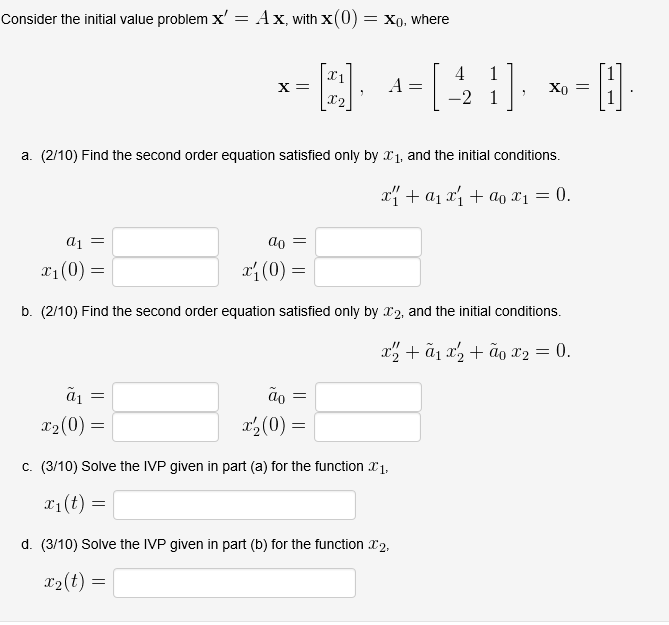 Solved Consider the initial value problem x' =.A x, with | Chegg.com