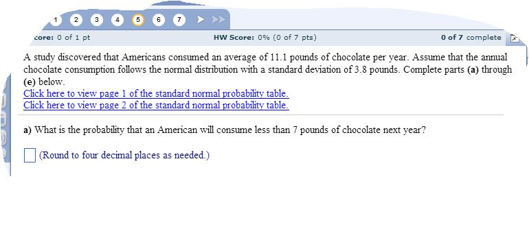 Solved A study discovered that Americans consumed an average | Chegg.com