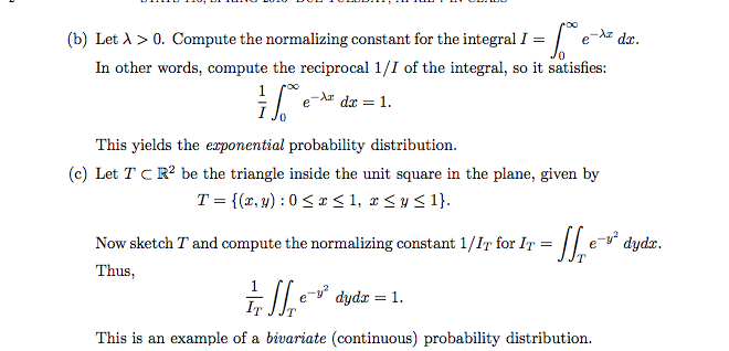 (b) Let Lambda > 0. Compute the normalizing constant | Chegg.com