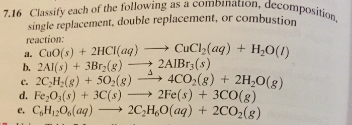 Solved Classify each of the following as acombination, | Chegg.com