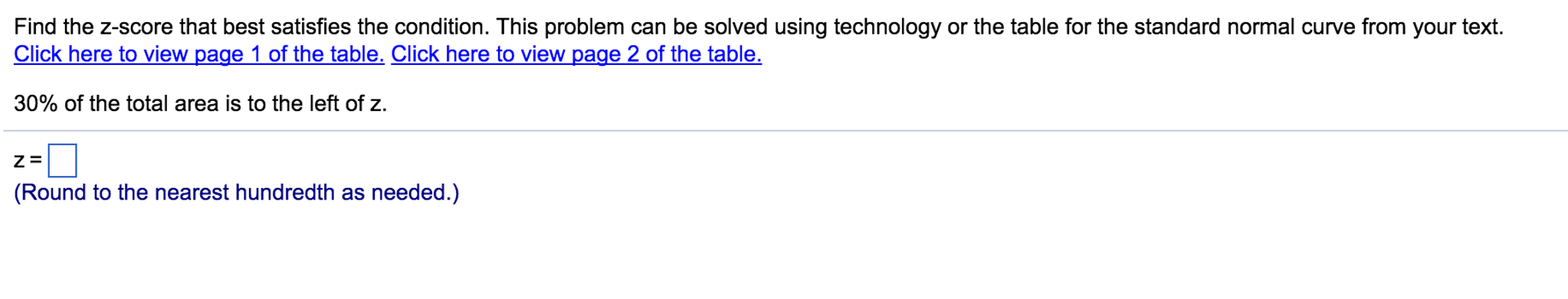 Solved Find the z-score that best satisfies the condition. | Chegg.com