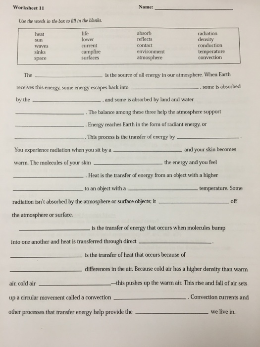 Solved Use the words in the box to fill in the blanks. | Chegg.com