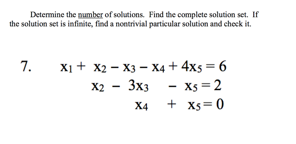 Solved Determine the number of solutions. Find the complete | Chegg.com