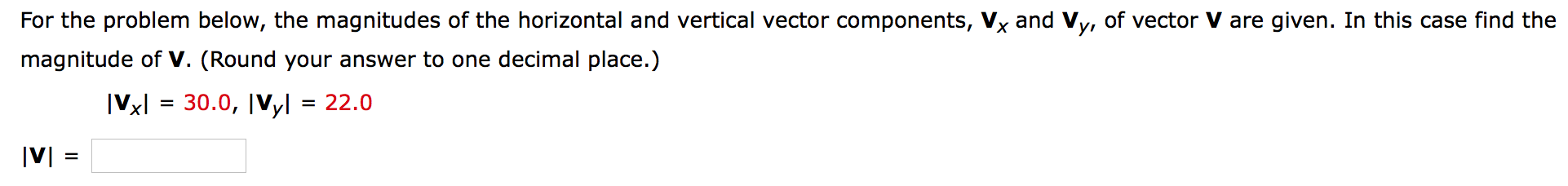 Solved The problem below refers to a vector V with magnitude | Chegg.com