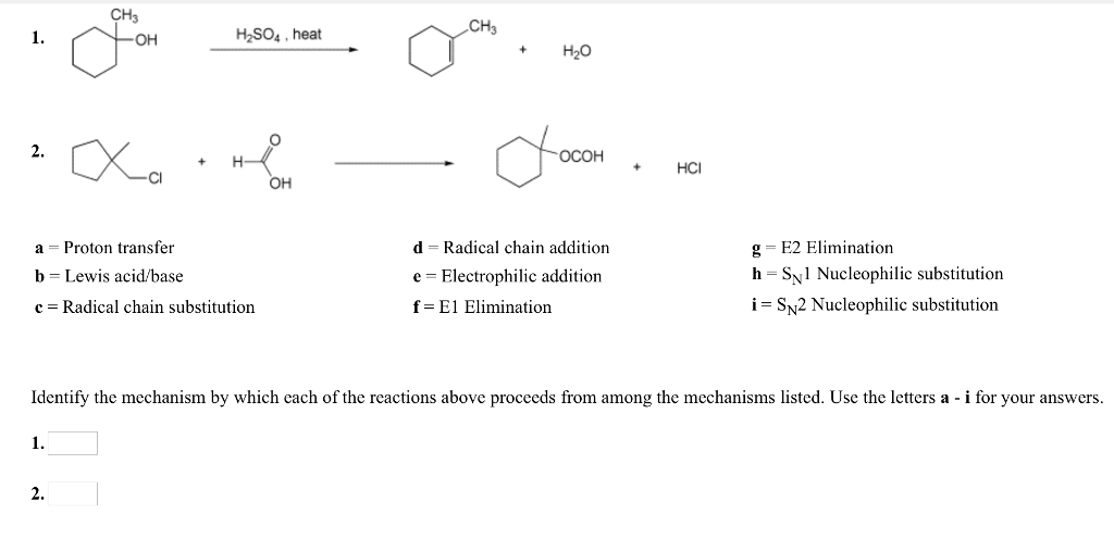 Solved Cl OCH3 1. CH OH HC dilute H2SO4 0% 2. H2O OH a | Chegg.com
