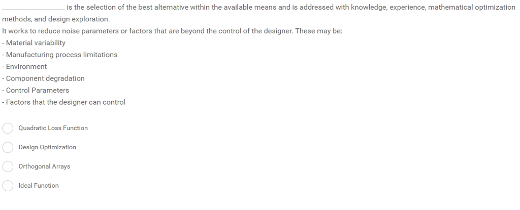 Solved is the selection of the best alternative within the | Chegg.com