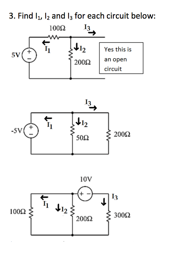 Solved Find l_1, l_2 and l_3 for each circuit below: | Chegg.com