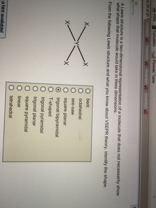 Solved A Lewis structure is a two-dimensional representation | Chegg.com