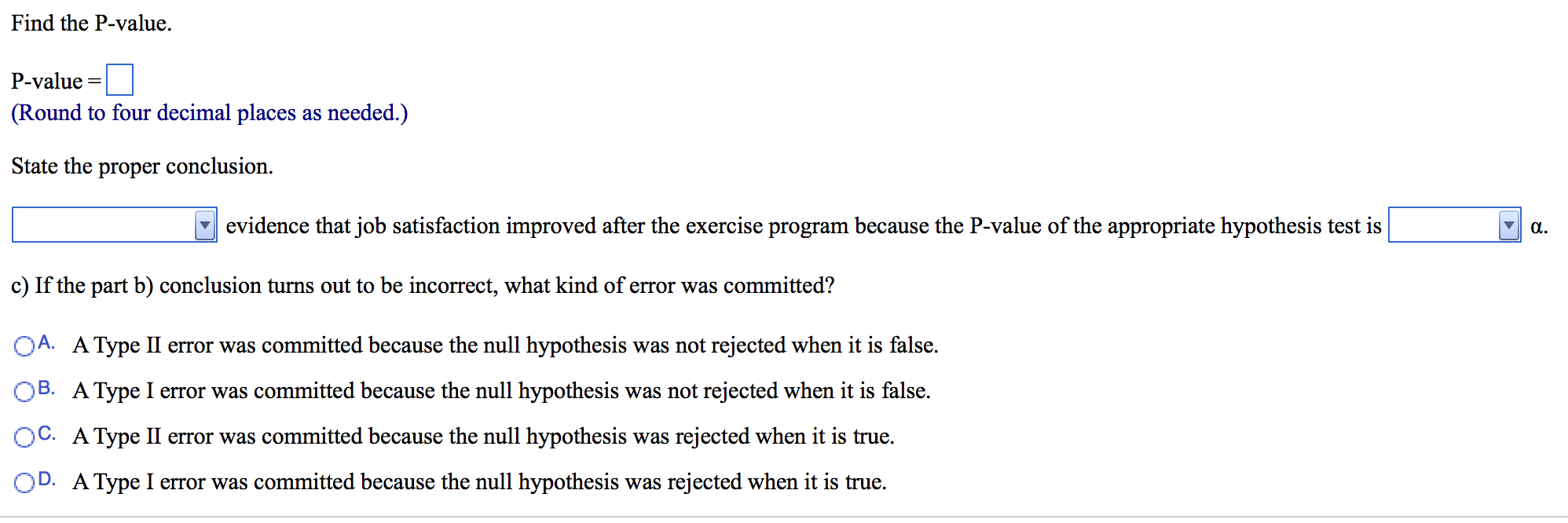 A company implemented an exercise program to see if | Chegg.com