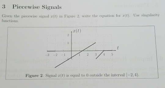 Solved 3 Piecewise Signals Given the piecewise signal r(t) | Chegg.com