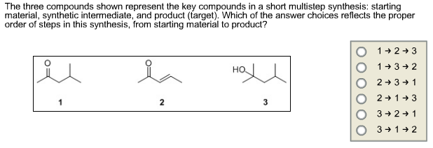 Solved The three compounds shown represent the key compounds | Chegg.com
