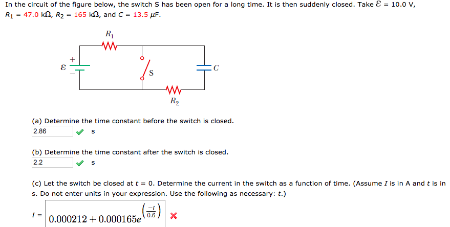 Solved In the circuit of the figure below, the switch S has | Chegg.com