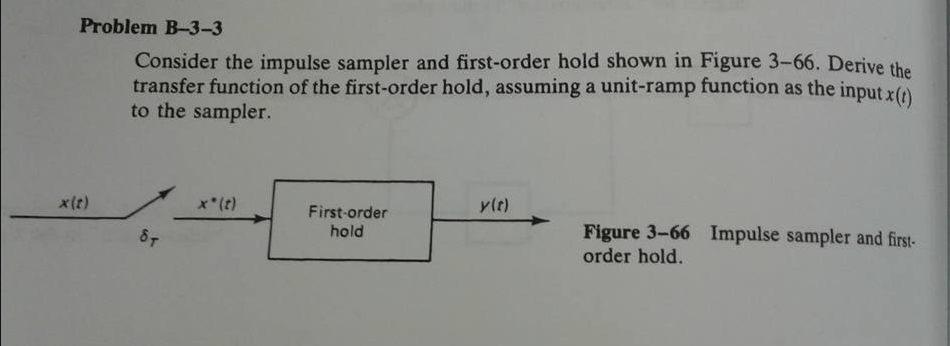 Solved Problem B-3-3 Consider the impulse sampler and | Chegg.com