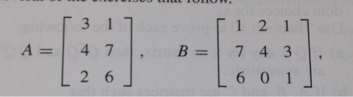 Solved Find 2 Times 2 Matrices A And B Such That A And B
