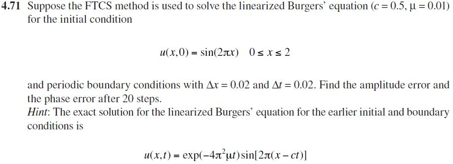 4.71 Suppose the FTCS method is used to solve the | Chegg.com