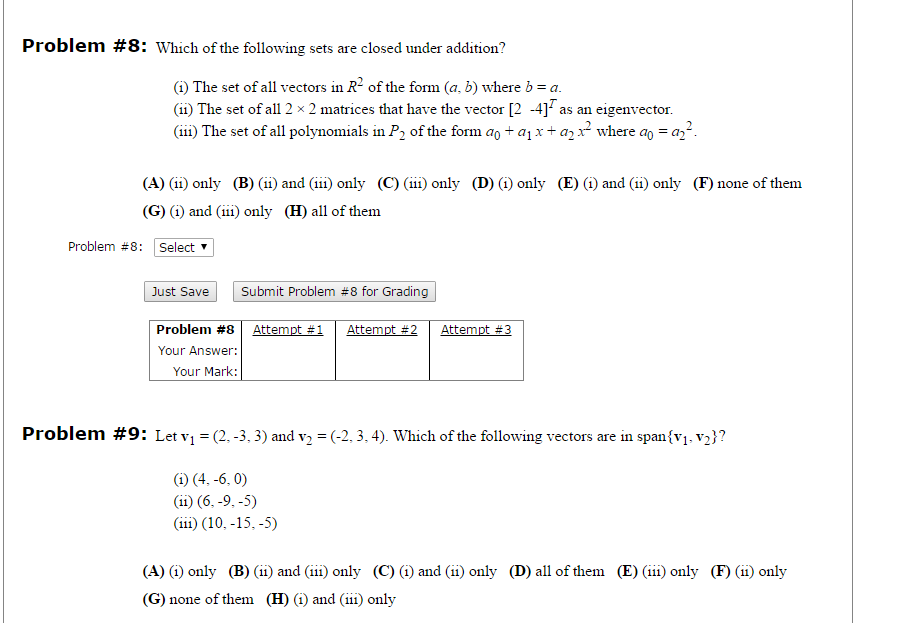 Solved Which of the following sets are closed under | Chegg.com