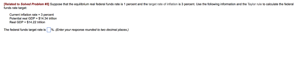 Solved Suppose that the equilibrium real federal funds rate | Chegg.com