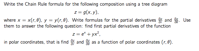 Solved Write the Chain Rule formula for the following | Chegg.com