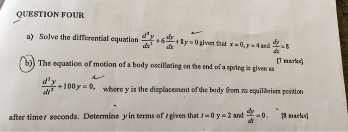 Solved Solve the differential equation d^2y/dx^2 + 6 dy/dx + | Chegg.com