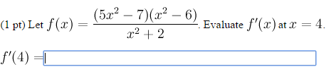 Solved I pt) Let f(x) 9x 24/x2 Then the equation of the | Chegg.com