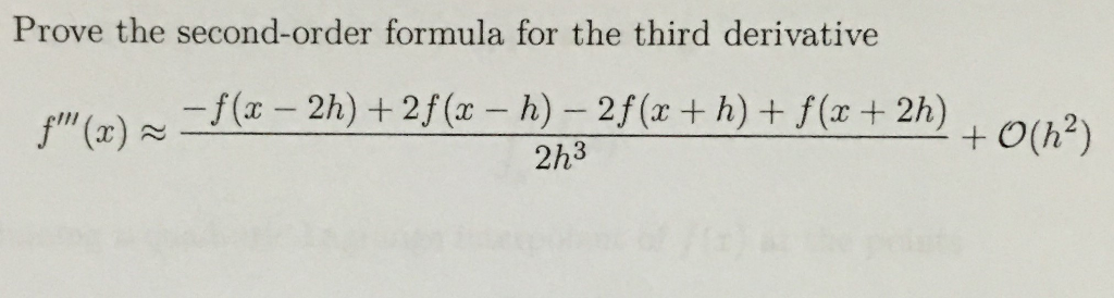 Solved Prove the second-order formula for the third | Chegg.com