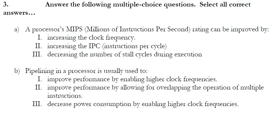 Solved Answer the following multiple-choice questions. | Chegg.com