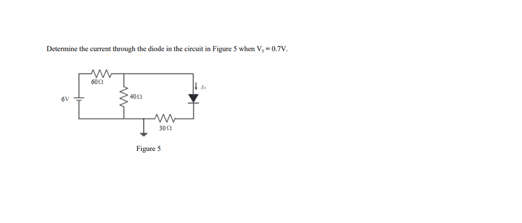 Solved Determine The Current Through The Diode In The