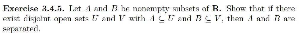 Solved Exercise 3.4.5. Let A and B be nonempty subsets of R. | Chegg.com