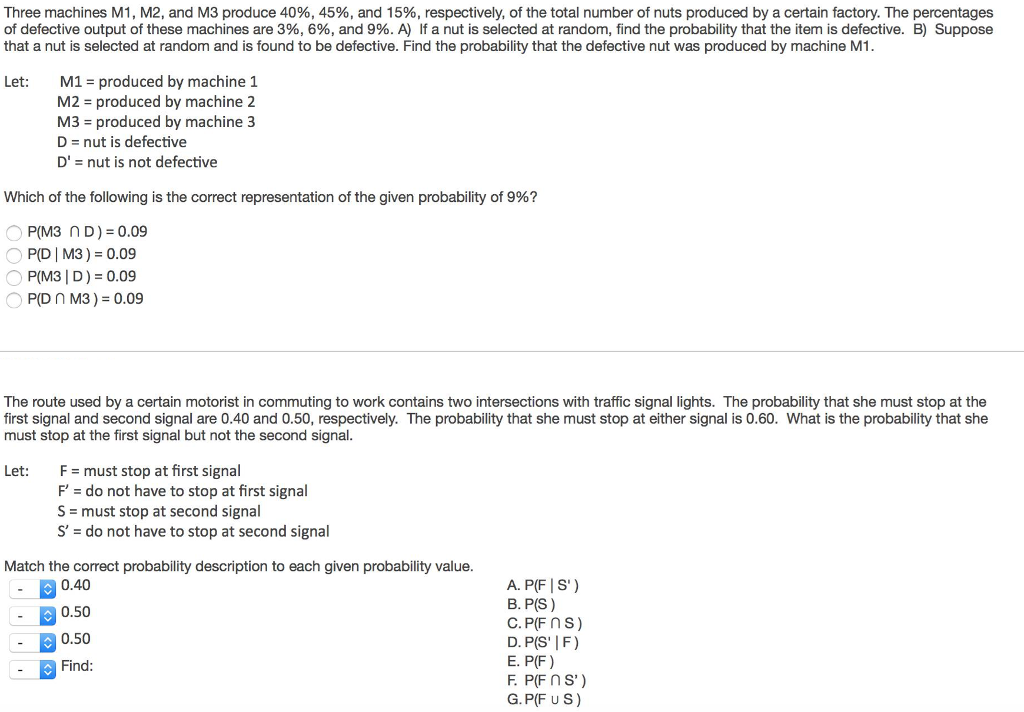 Solved Three machines M1, M2, and M3 produce 40%, 45%, and | Chegg.com
