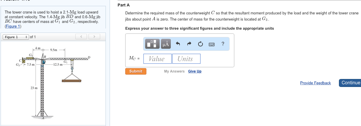 Determine the required mass of the counterweight C so | Chegg.com