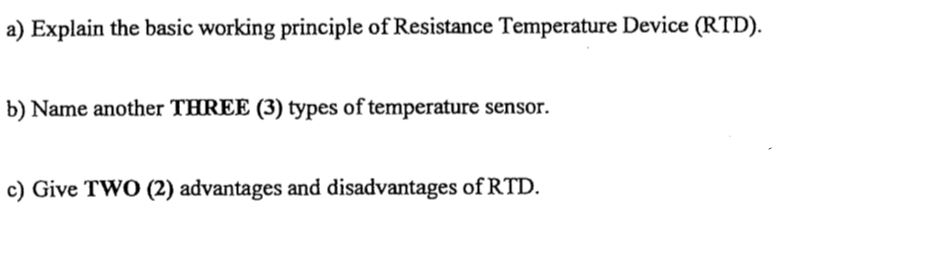 Solved a) Explain the basic working principle of Resistance | Chegg.com