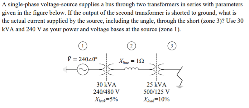 Solved A single-phase voltage-source supplies a bus through | Chegg.com
