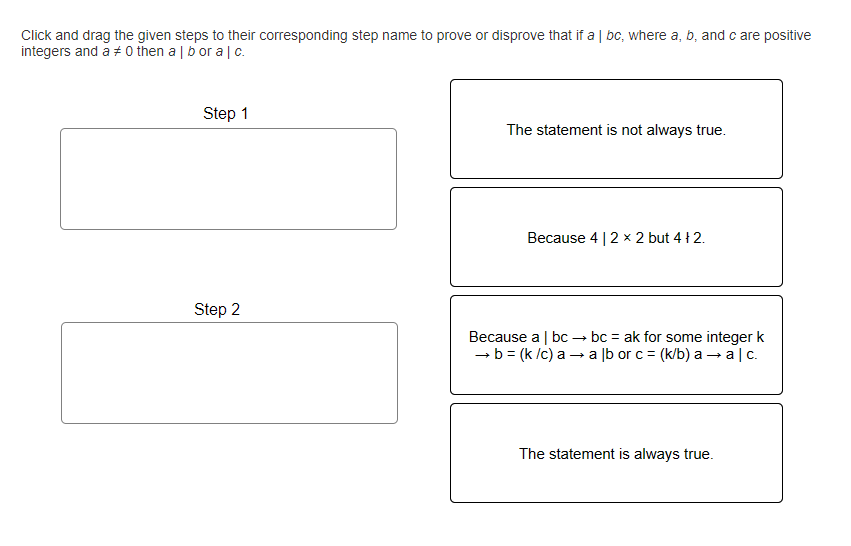 Solved Click and drag the given steps to their corresponding | Chegg.com