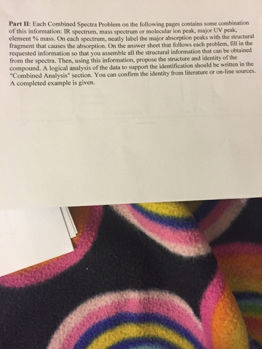 Solved Part II: Each Combined Spectra Problem on the | Chegg.com