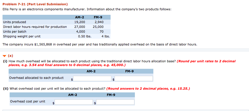 Solved Problem 7-21 (Part Level Submission) Ellis Perry is | Chegg.com