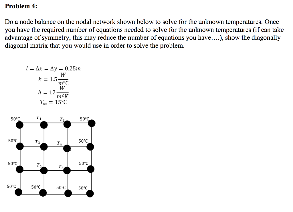 Solved Do a node balance on the nodal network shown below to | Chegg.com