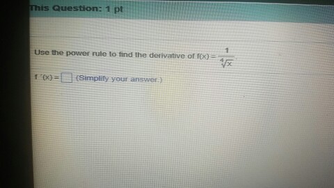 Solved Use the power rule to find the derivative of f(x) = | Chegg.com