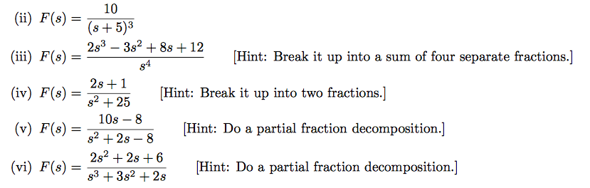 Solved D) Use the table of common Laplace's transforms (p. | Chegg.com