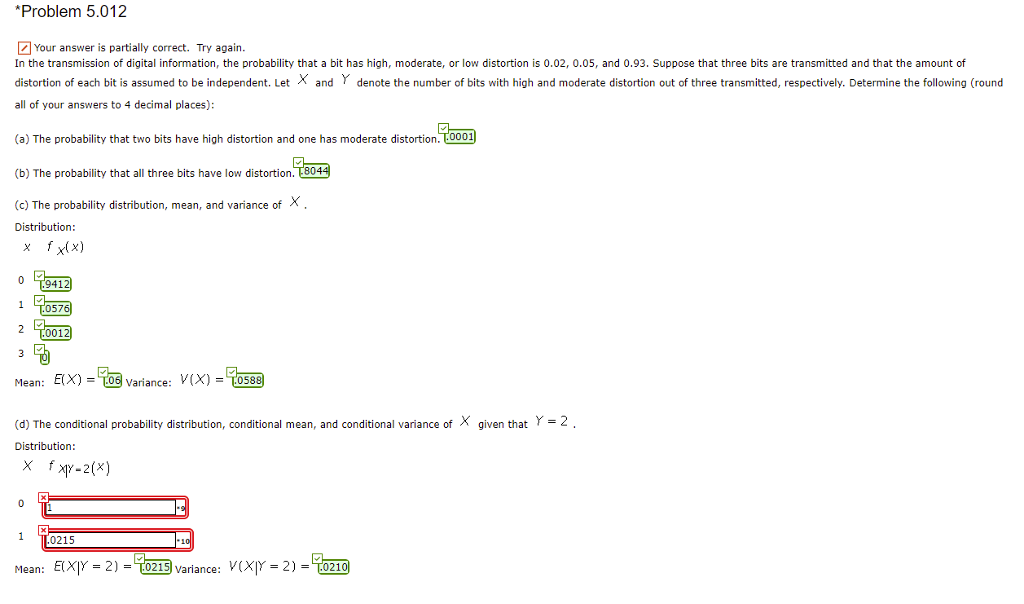 Solved Problem 5 012 Your Answer Is Partially Correct Try