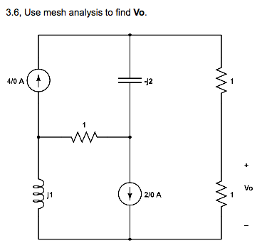 Solved Use mesh analysis to find Vo. | Chegg.com